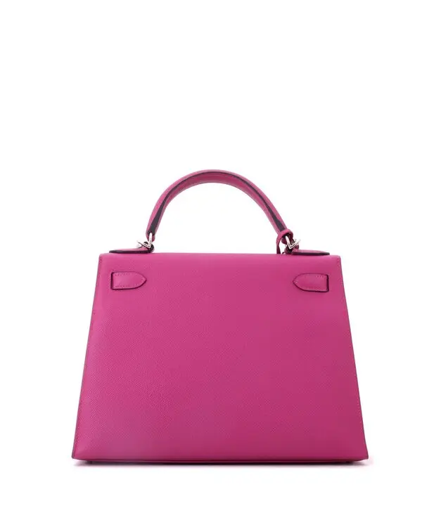 Hermès Kelly 28 Handbag Pink Epsom With Palladium Hardware - Rose Pourpre