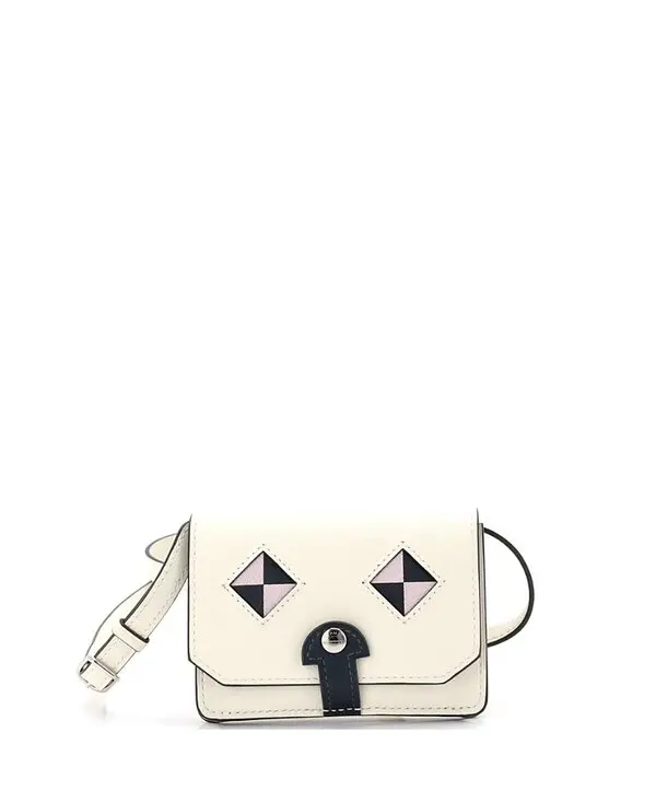 Hermès Chien Card Holder With Strap Swift And Chevre Mysore - Neutral