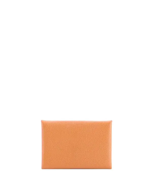 Hermès Calvi Card Holder Epsom - Brown