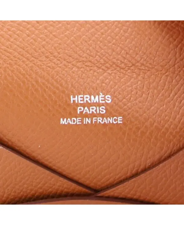 Hermès Calvi Card Holder Epsom - Brown