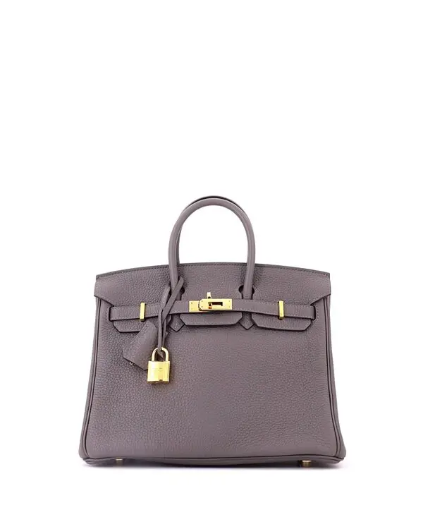 Hermès Birkin 25 Handbag Grey Togo With Gold Hardware - Gris Meyer