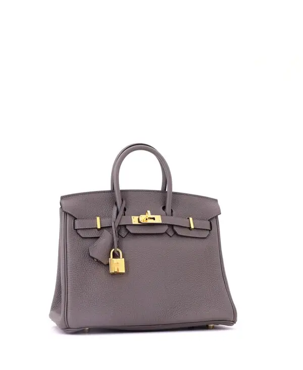 Hermès Birkin 25 Handbag Grey Togo With Gold Hardware - Gris Meyer