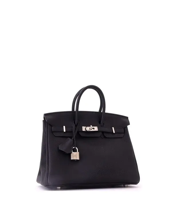 Hermès Birkin 25 Handbag Black Togo With Palladium Hardware - Noir