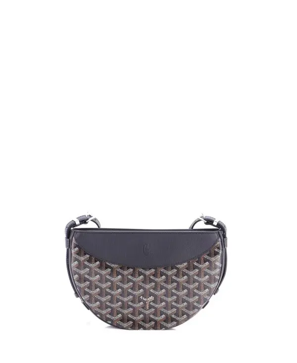 Goyard Hirondelle Shoulder Bag Coated Canvas And Leather - Black