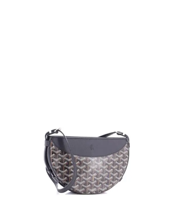 Goyard Hirondelle Shoulder Bag Coated Canvas And Leather - Black