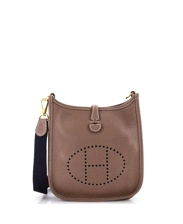 Hermès Tpm Long Strap Evelyne Bag Clemence - Gray