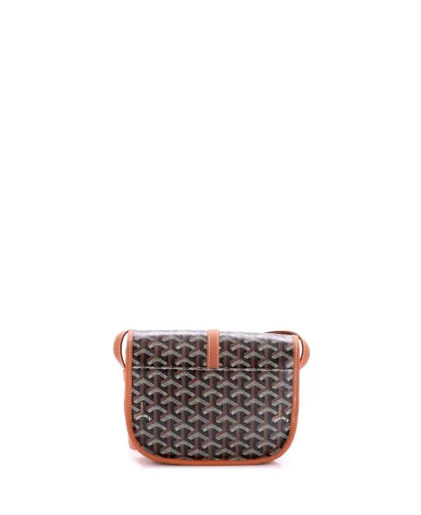 Goyard Pm Belvedere Iii Messenger Bag Coated Canvas With Leather - Brown