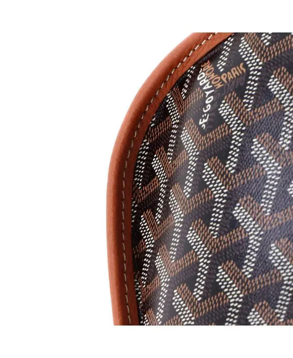 Goyard Pm Belvedere Iii Messenger Bag Coated Canvas With Leather - Brown