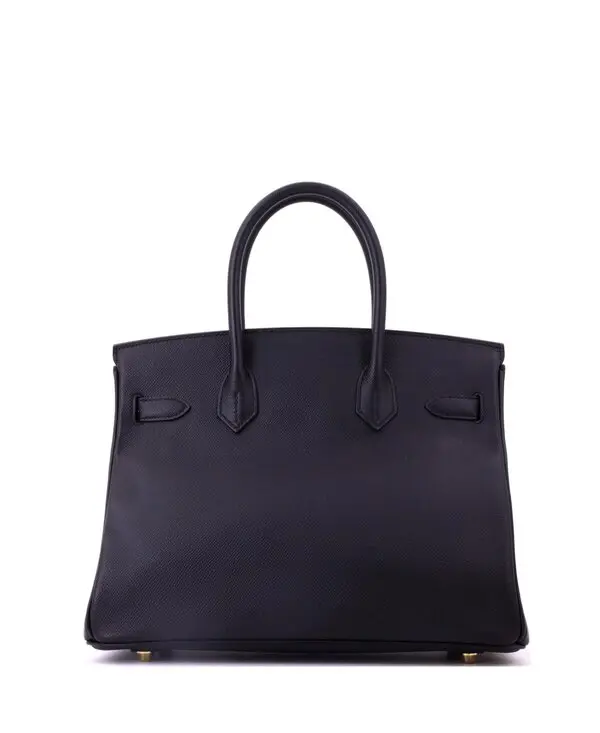 Hermès Birkin 30 Handbag Black Epsom With Gold Hardware - Noir