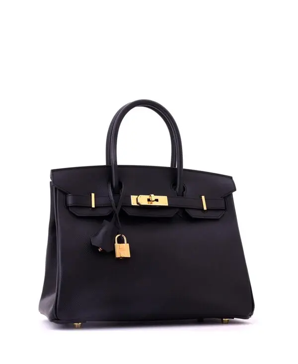 Hermès Birkin 30 Handbag Black Epsom With Gold Hardware - Noir