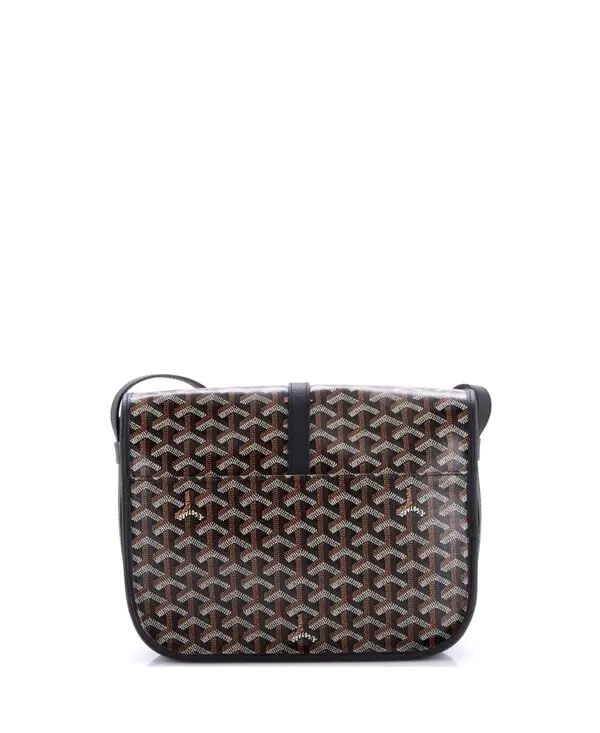 Goyard Mm Belvedere Ii Messenger Bag Coated Canvas - Black
