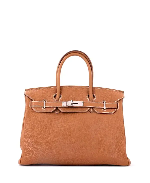Hermès Birkin 30 Handbag Brown Togo With Palladium Hardware - Gold