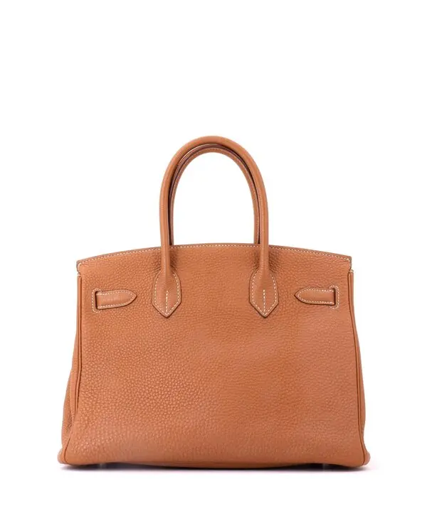 Hermès Birkin 30 Handbag Brown Togo With Palladium Hardware - Gold
