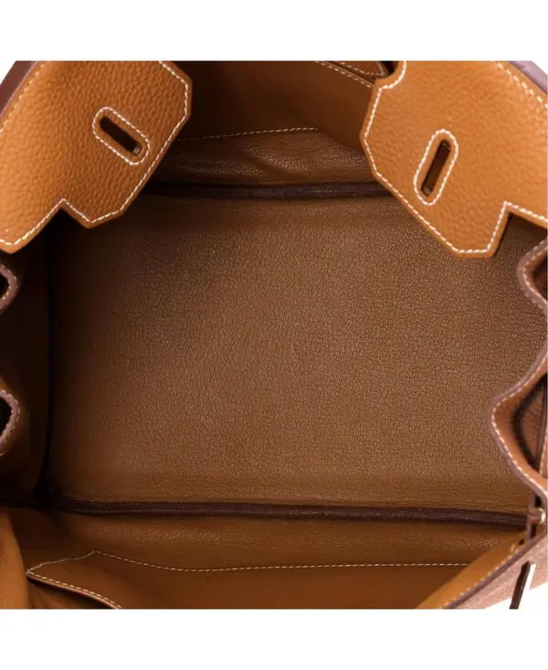 Hermès Birkin 30 Handbag Brown Togo With Palladium Hardware - Gold