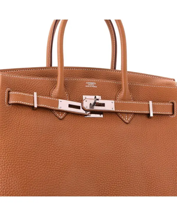 Hermès Birkin 30 Handbag Brown Togo With Palladium Hardware - Gold