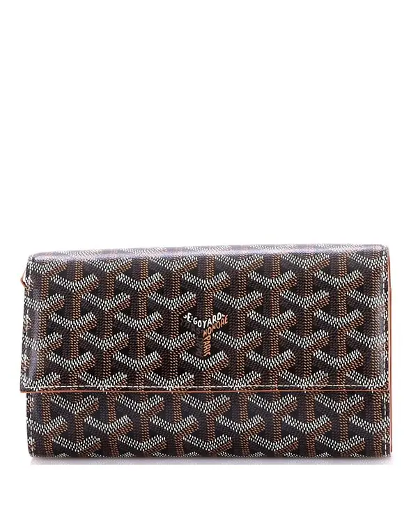 Goyard Varenne Continental Wallet With Strap Coated Canvas