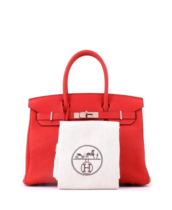 Hermès Birkin 30 Handbag Red Togo With Palladium Hardware
