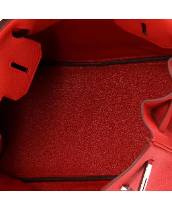 Hermès Birkin 30 Handbag Red Togo With Palladium Hardware
