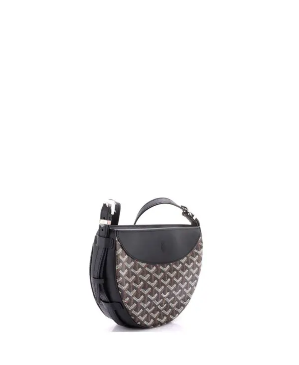 Goyard Hirondelle Shoulder Bag Coated Canvas And Leather - Black