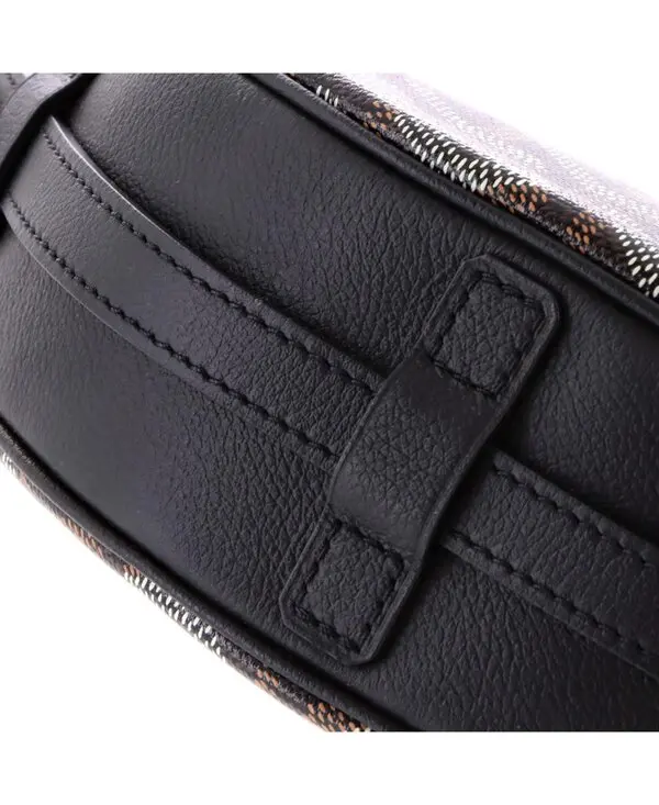 Goyard Hirondelle Shoulder Bag Coated Canvas And Leather - Black