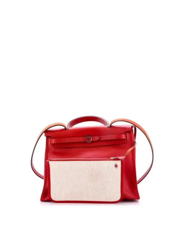 Hermès 31 Herbag Zip Berline Vache Canvas And Leather