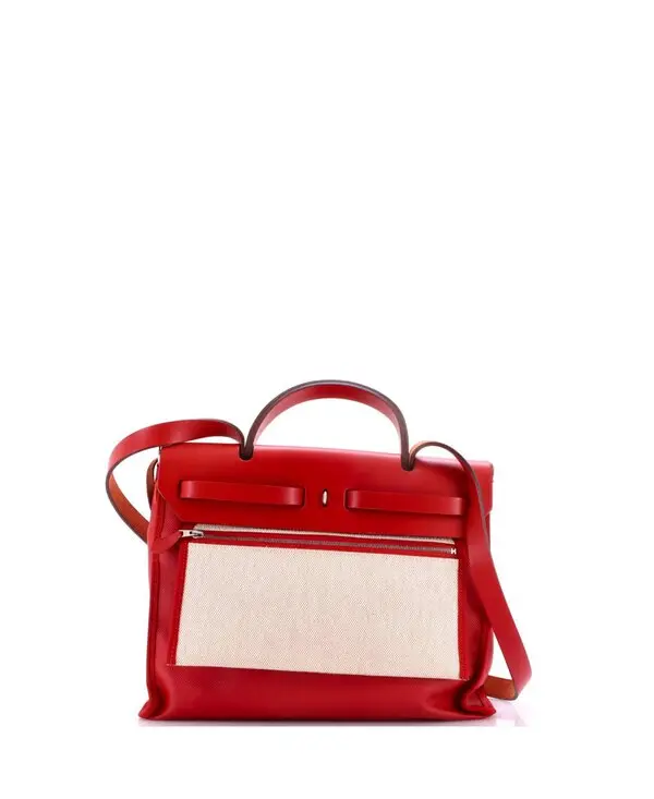 Hermès 31 Herbag Zip Berline Vache Canvas And Leather