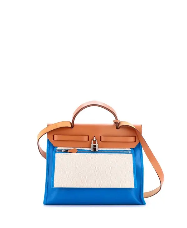 Hermès 31 Herbag Zip Berline Bag - Blue