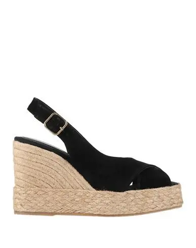 PALOMITAS BY PALOMA BARCELÓ Suede Wedge Espadrilles - Black