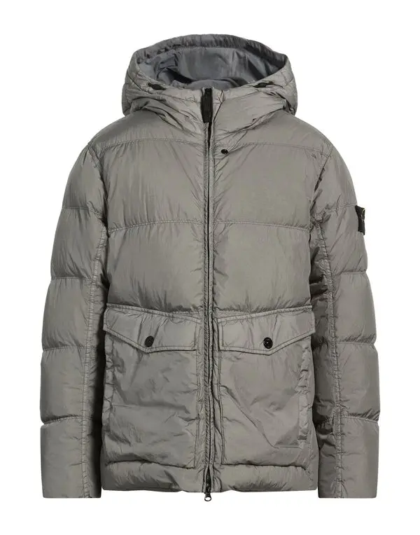 Stone Island Hooded Quilted Polyamide Down Jacket