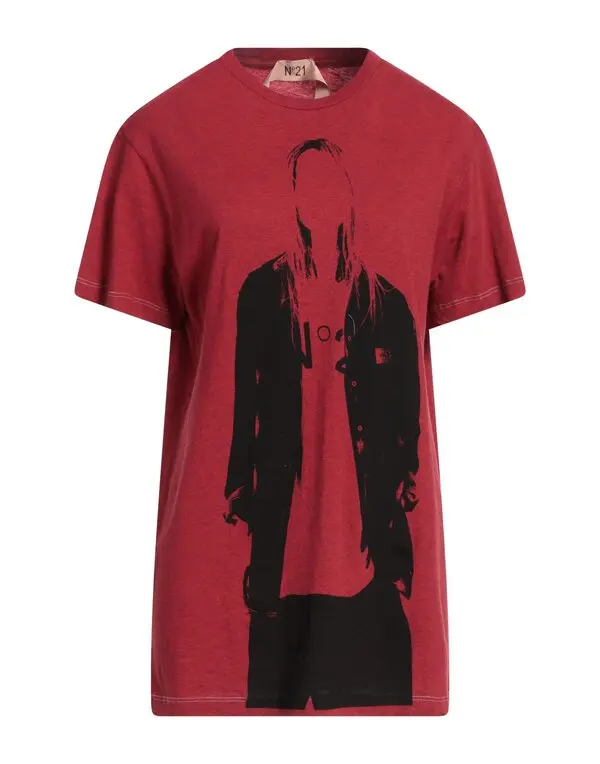 N°21 Cotton Printed T-shirt - Red