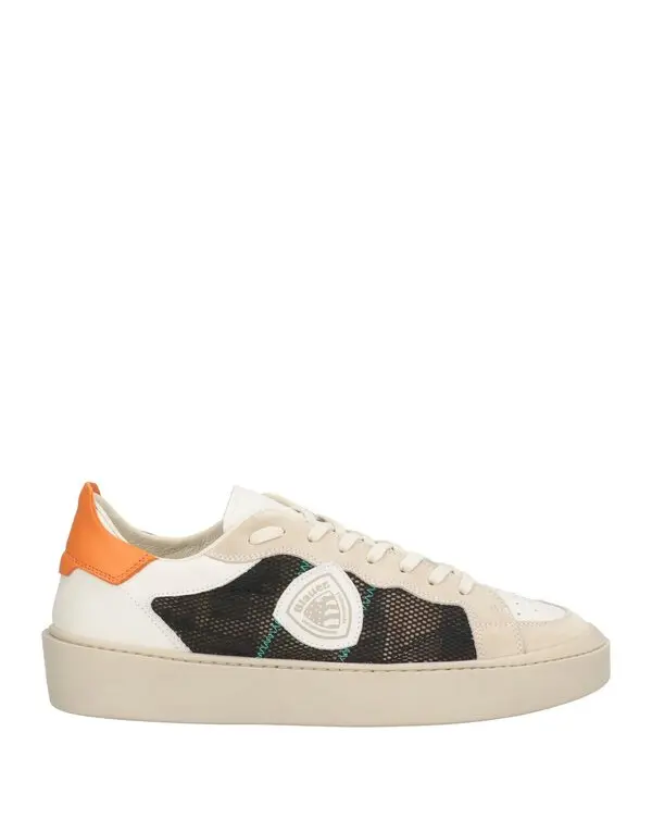 BLAUER. Sneakers Size Leather, Textile Fibers - Beige