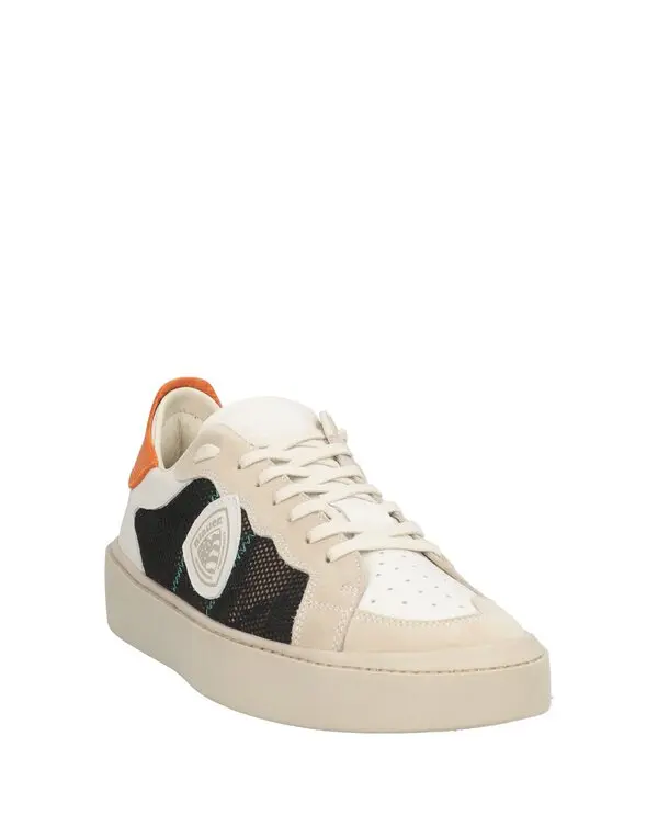 BLAUER. Sneakers Size Leather, Textile Fibers - Beige