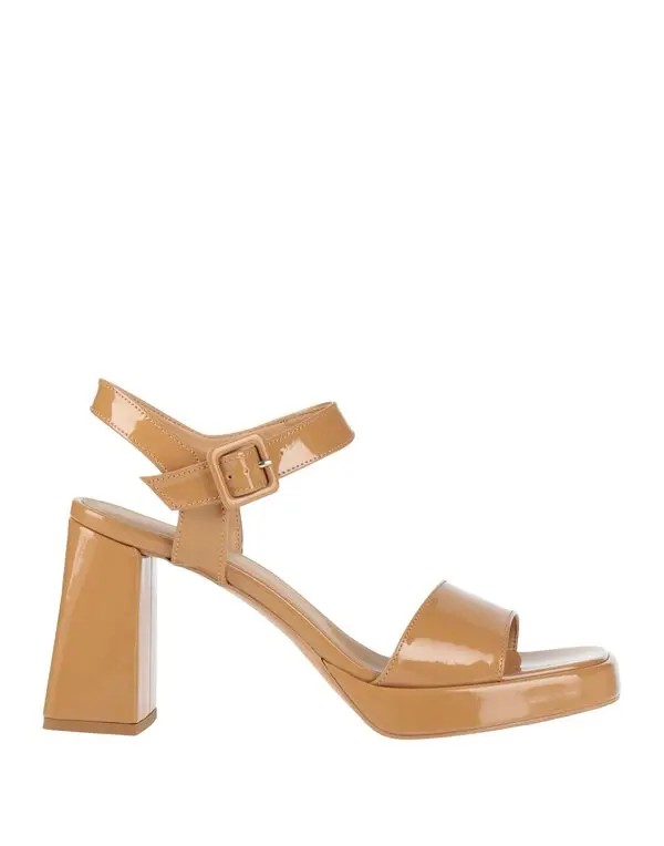 Liviana Conti Sandals Camel Size Polyurethane, Polyester - Beige