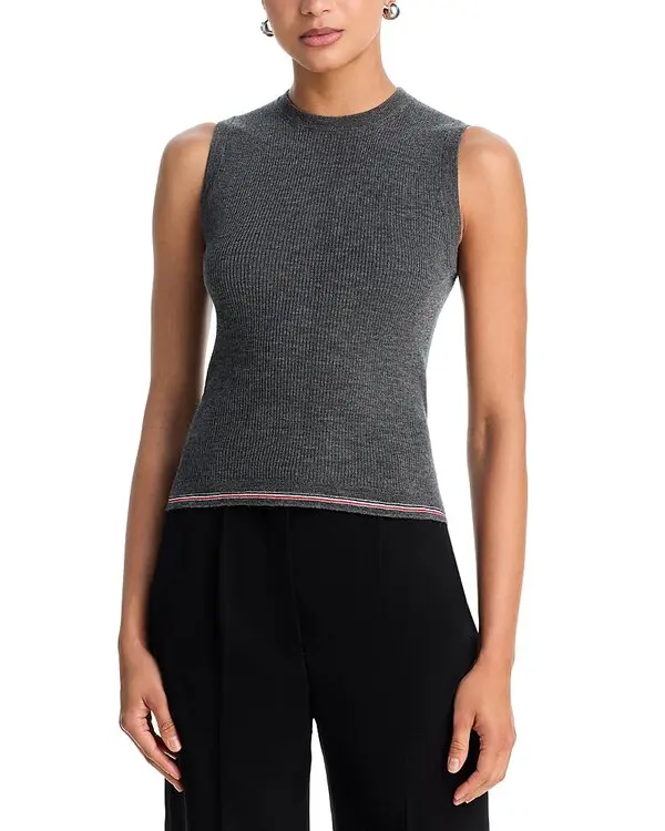 Thom Browne Wool Sleeveless Sweater - Medium Grey