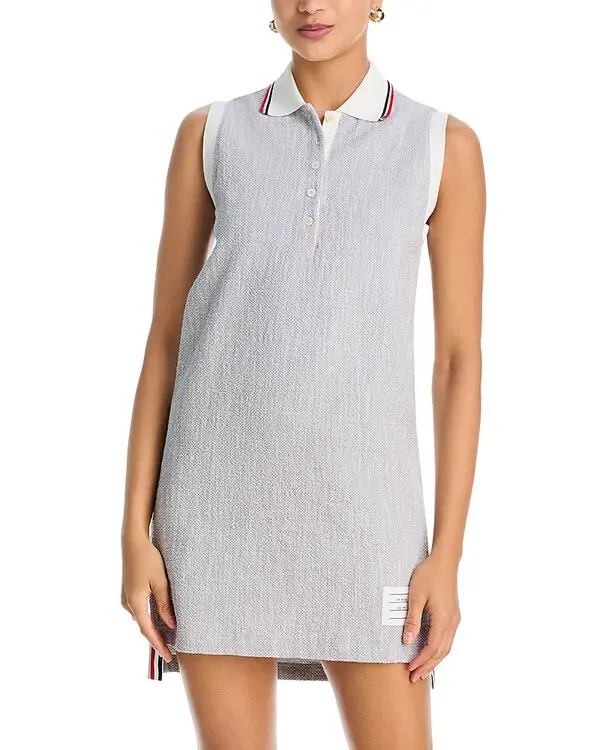 Thom Browne Sleeveless Polo Dress - Light Grey