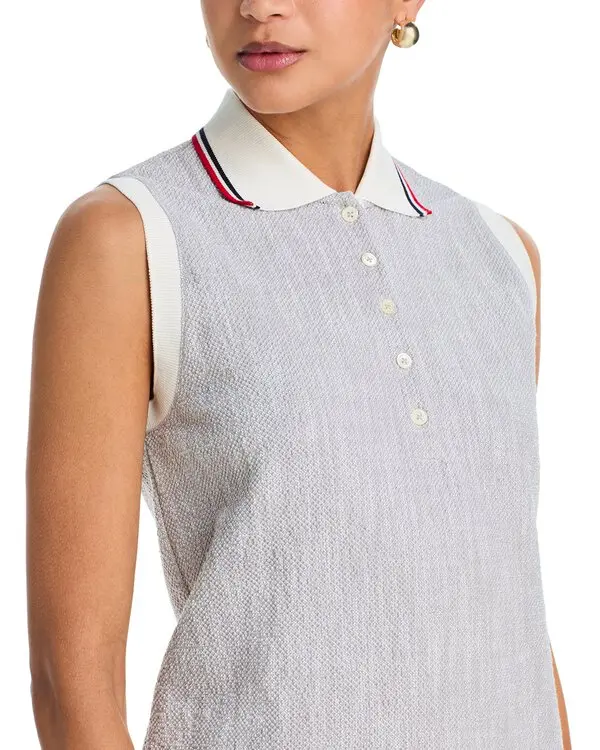 Thom Browne Sleeveless Collared Polo Dress
