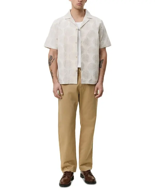 LES DEUX Dahlia Jacquard Short Sleeve Shirt