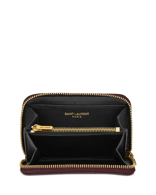 Saint Laurent Cassandre Change Purse - Rouge Cabernet