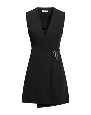 Liu Jo Sleeveless V-neck Wrap Mini Dress In Polyester - Black