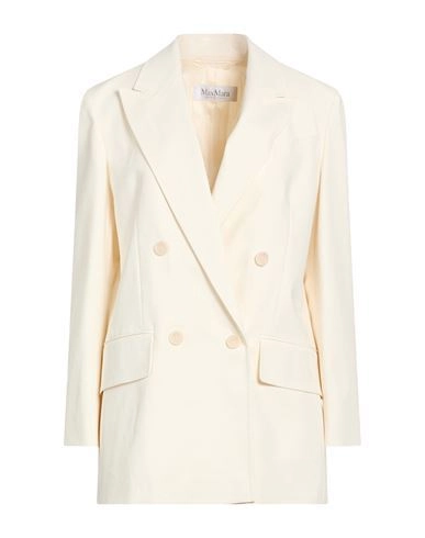 Max Mara Double-breasted Cotton Blend Blazer - Ivory
