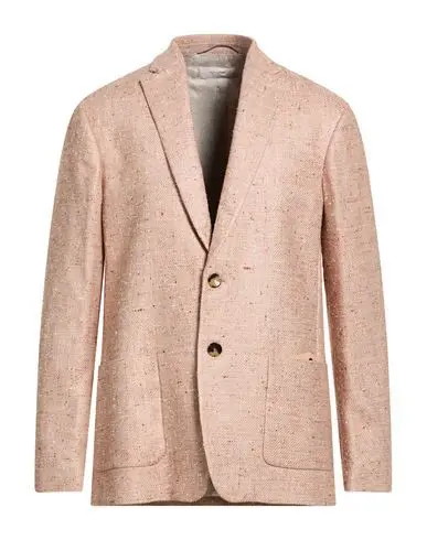 Agnona Silk, Wool, Viscose, Calfskin, And Lambskin Single-breasted Blazer - Pink