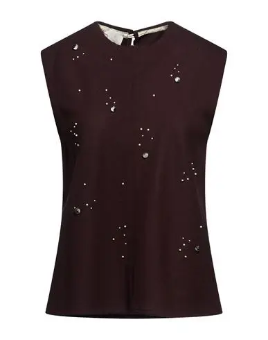 ALYSI Crème Top Plum Size Viscose, Polyester, Wool, Elastane - Purple