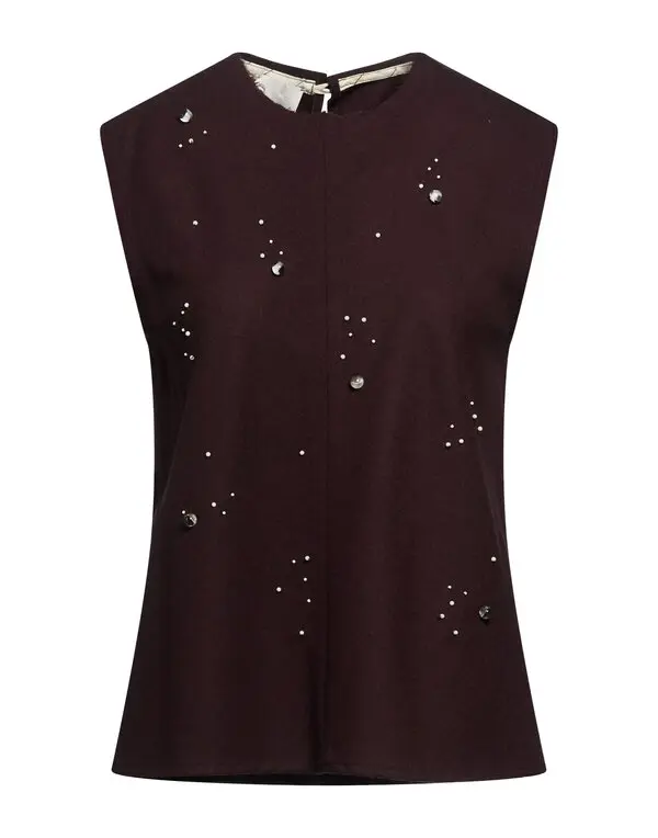 ALYSI Crème Top Plum Size Viscose, Polyester, Wool, Elastane - Purple
