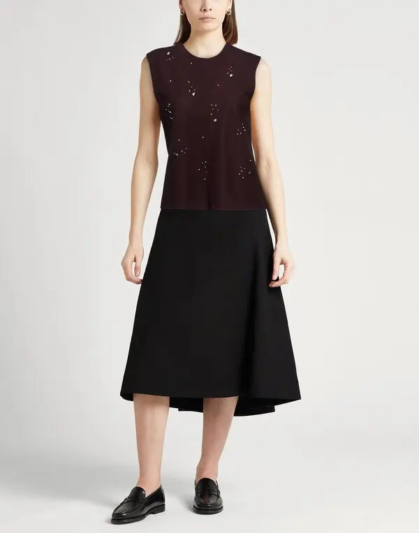 ALYSI Crème Top Plum Size Viscose, Polyester, Wool, Elastane - Purple