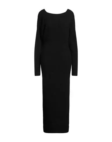 Liviana Conti Ribbed Knit Maxi Dress - Black