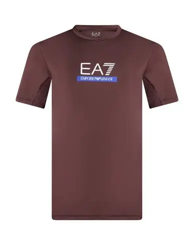 EA7 T-shirt Size Polyester, Elastane - Brown