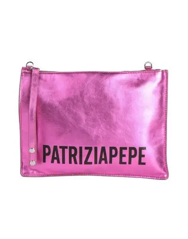Patrizia Pepe Coated Fabric Wristlet Bag With Detachable Shoulder Strap - Fuchsia