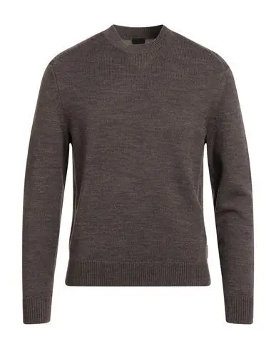 Armani Exchange Cotton, Acrylic, Virgin Wool Crewneck Sweater - Brown