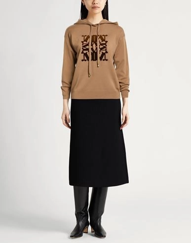 Max Mara Virgin Wool Hoodie - Camel