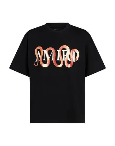 Amiri Cotton Jersey T-shirt With Graphic Print - Black
